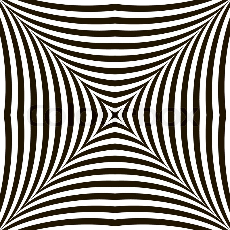 Black and White Geometric Vector Shimmering Optical Illusion. Modern ...