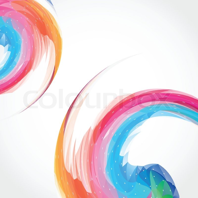 Abstract color swirl background | Stock Vector | Colourbox