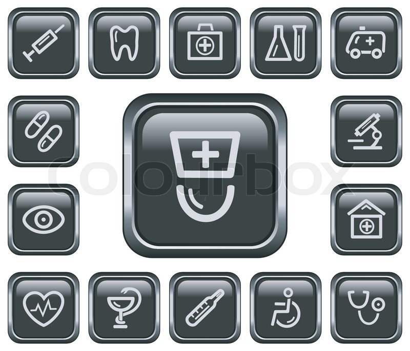 Medical button set | Stock vector | Colourbox