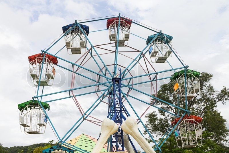 View of a ferris wheel rotating in park | Stock image | Colourbox