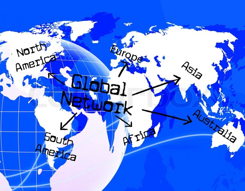 Global Network Showing Globalize ... | Stock image | Colourbox