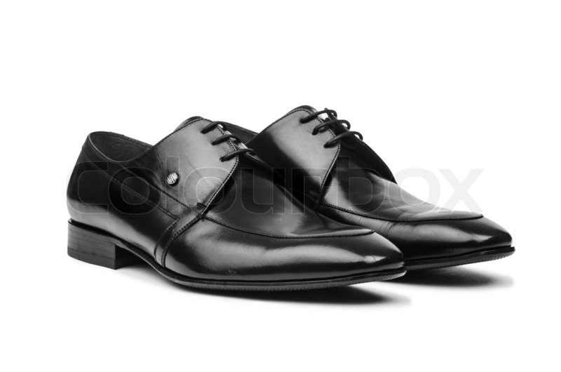 Pair of male shoes isolated on the ... | Stock image | Colourbox