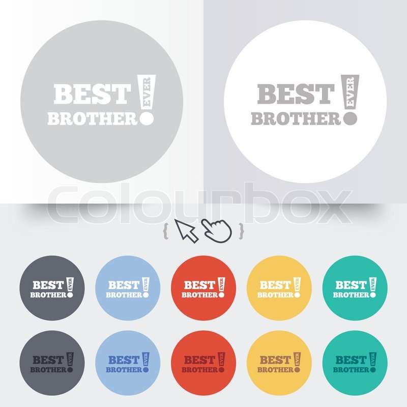 Best brother ever sign icon. Award ... | Stock vector | Colourbox