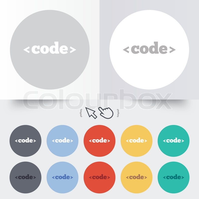 Code sign icon. Programming language ... | Stock vector | Colourbox