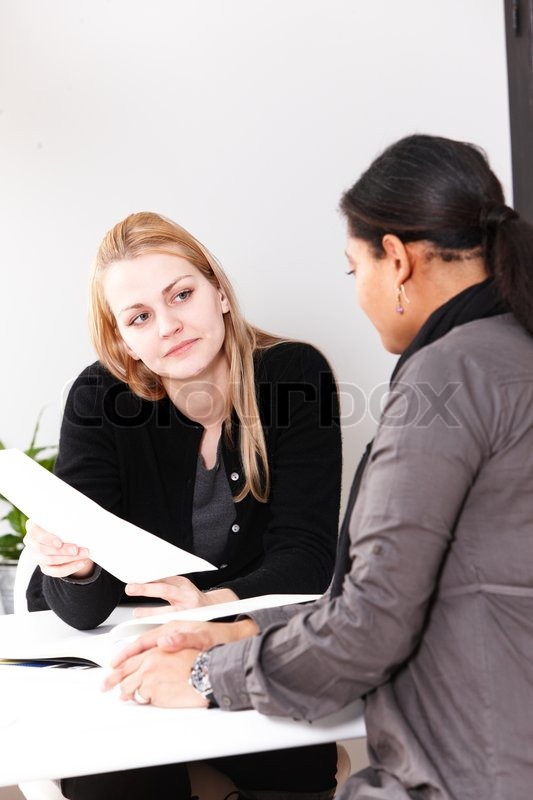 Two female work colleagues ... | Stock image | Colourbox