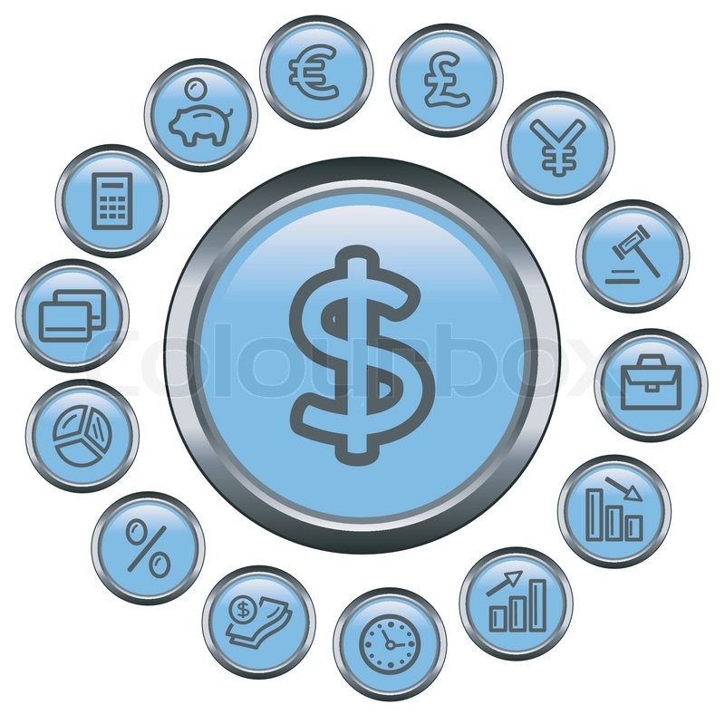 Finance button set | Stock vector | Colourbox