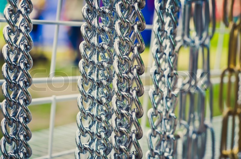 A lot of chains outdoors | Stock image | Colourbox