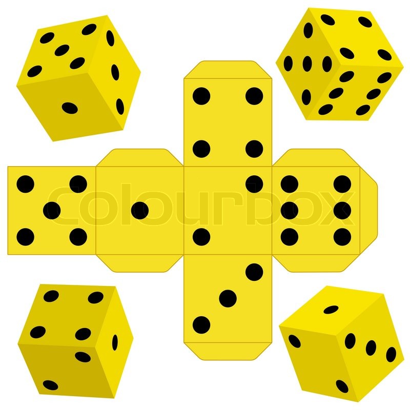 Illustration of the dice cubes and ... | Stock vector | Colourbox