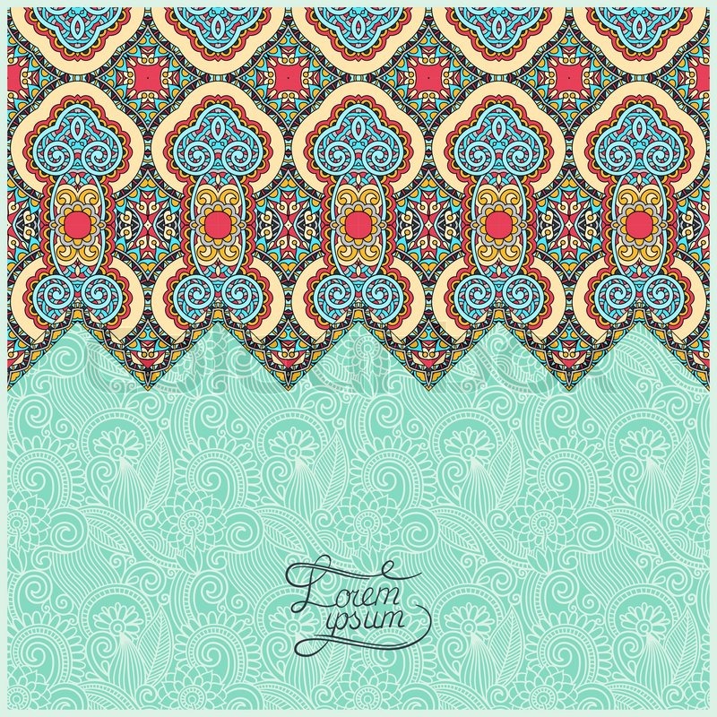 Moroccan template with place for your ... | Stock vector | Colourbox