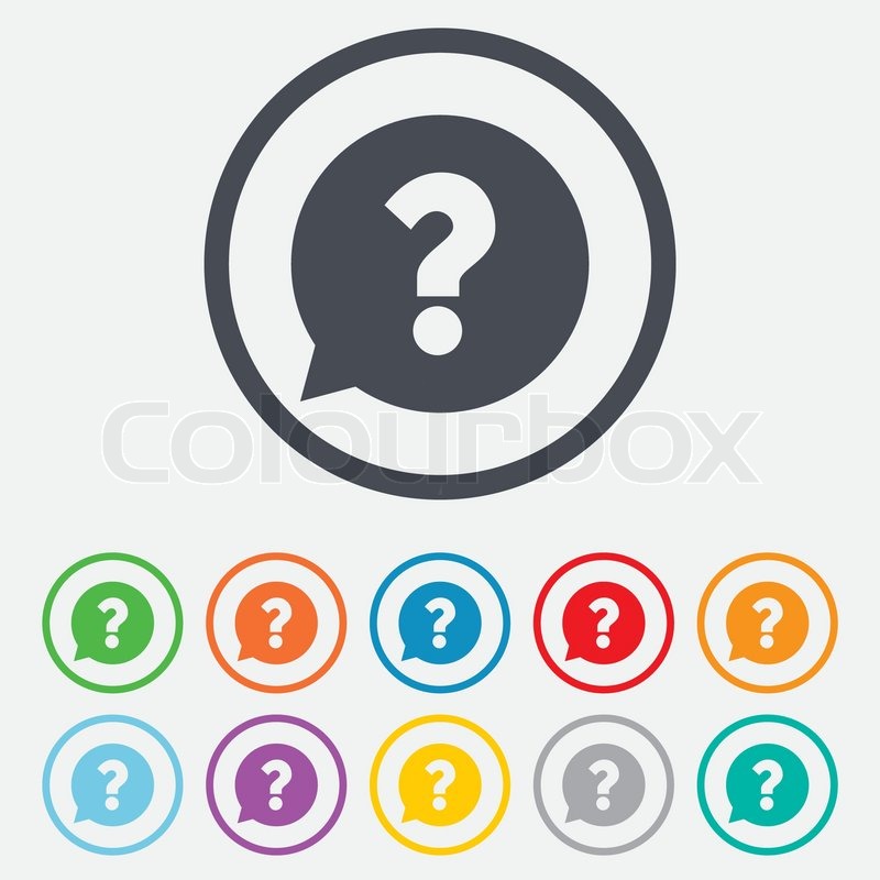 Question mark sign icon. Help speech ... | Stock vector | Colourbox