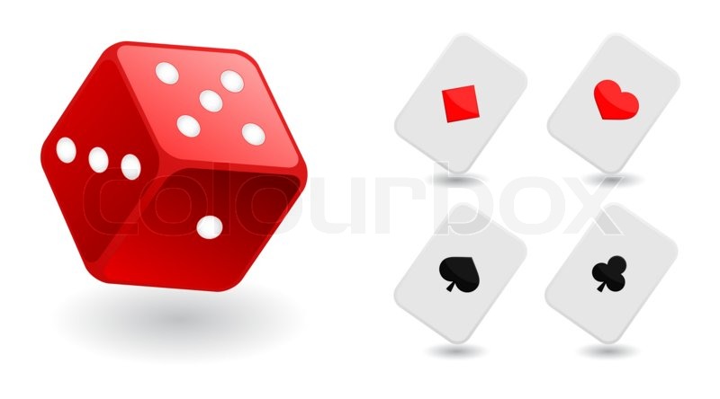 Dice and playing cards icon | Stock image | Colourbox