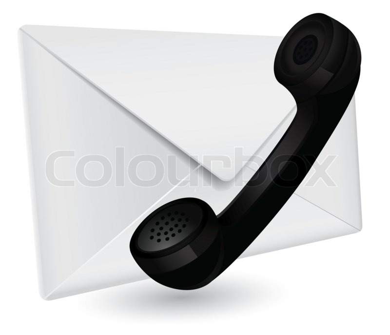 Envelope with phone | Stock image | Colourbox