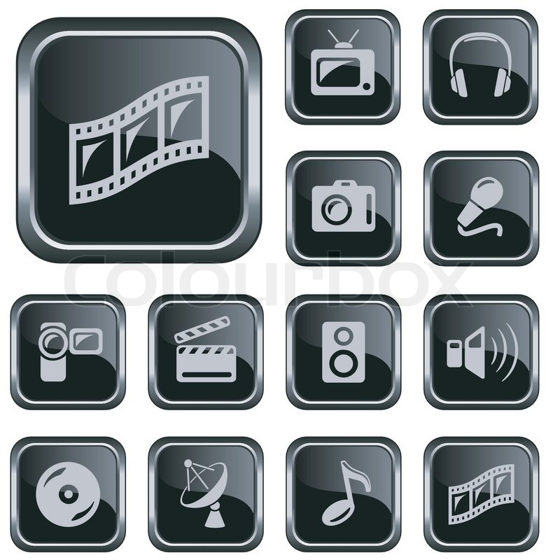 Multimedia button set | Stock vector | Colourbox