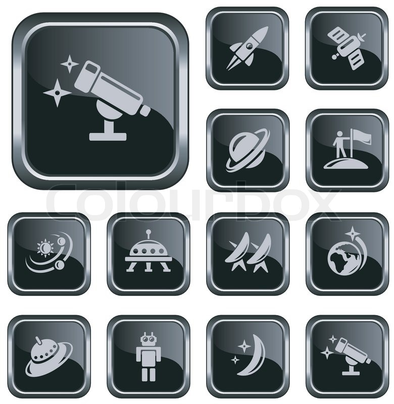 Space button set | Stock vector | Colourbox
