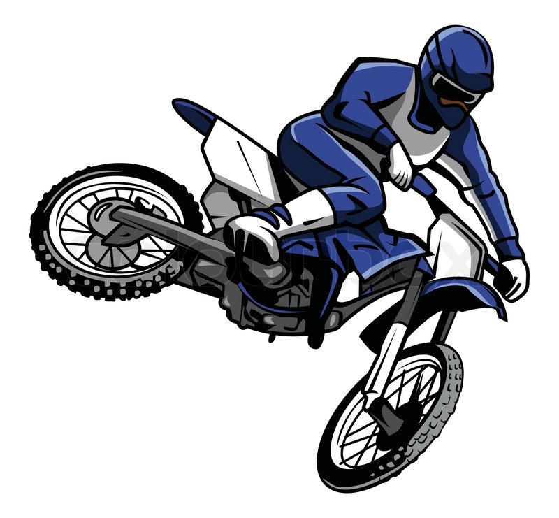 Cartoon Motocross Desenho De Moto