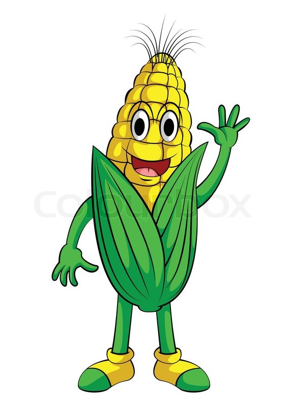 Corn Smile Character | Stock vector | Colourbox