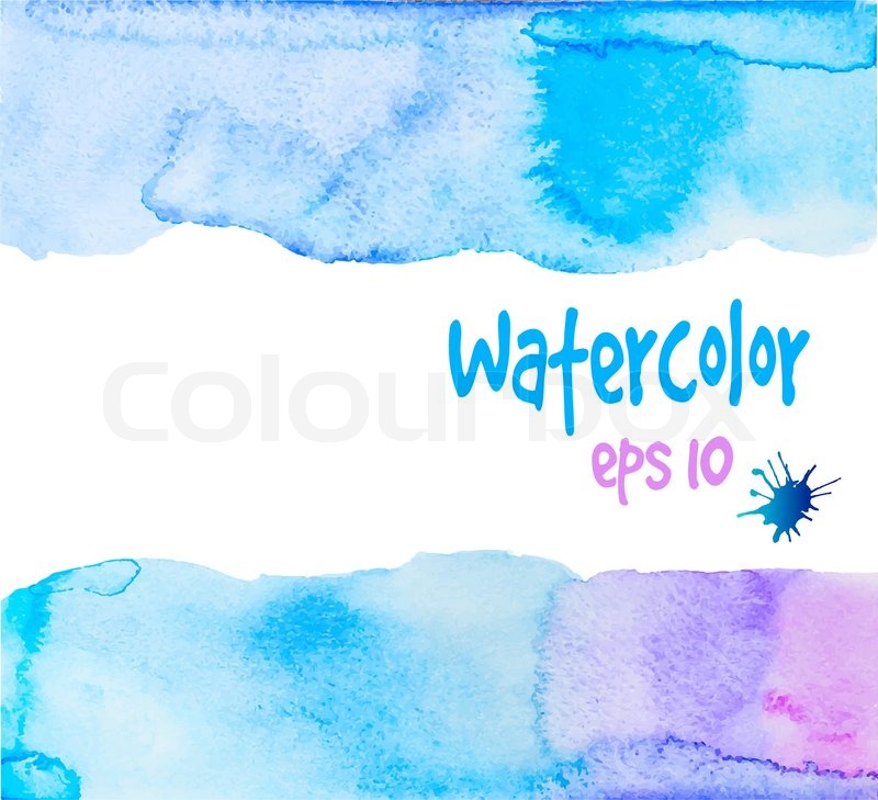 Multicolored vector watercolor painted ... | Stock vector | Colourbox
