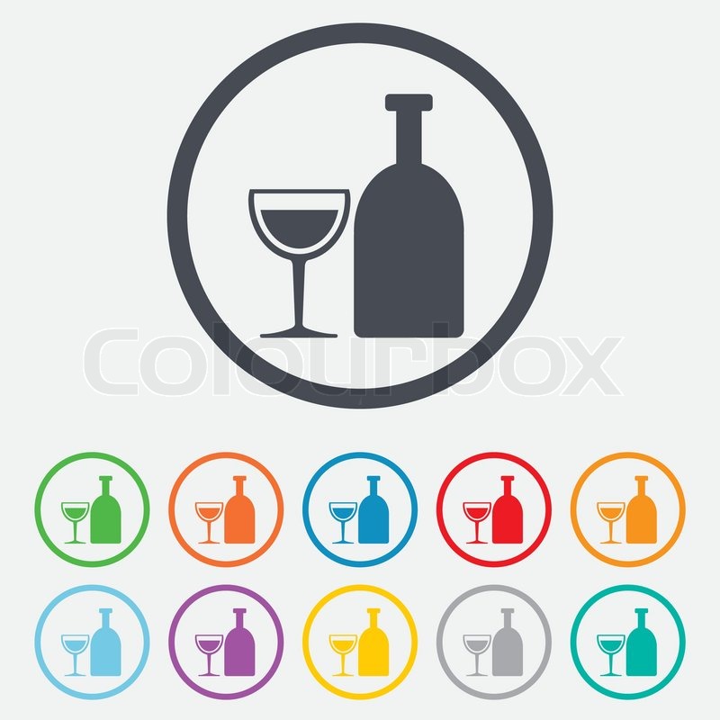 Alcohol sign icon. Drink symbol. ... | Stock vector | Colourbox