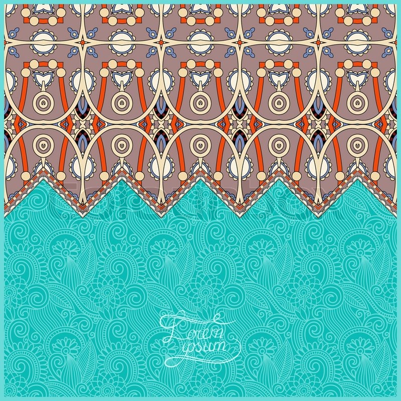 Moroccan template with place for your ... | Stock vector | Colourbox