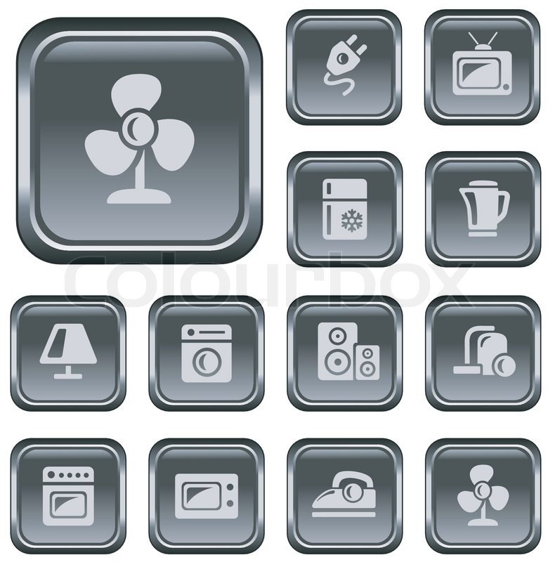 Home electronics button set | Stock vector | Colourbox