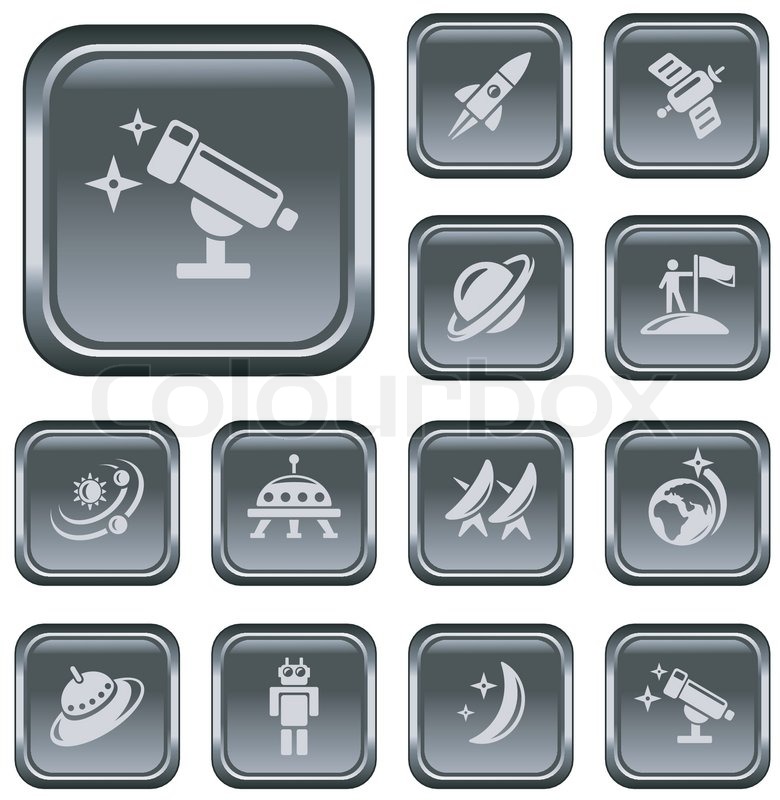 Space button set | Stock vector | Colourbox