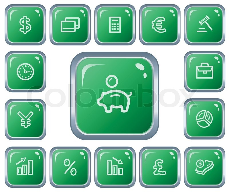 Finance button set | Stock vector | Colourbox