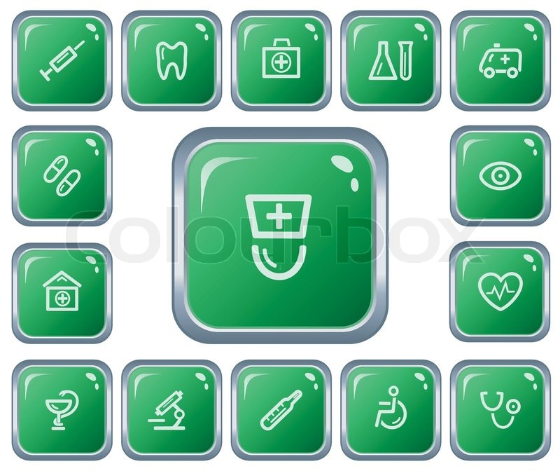 Medical button set | Stock vector | Colourbox
