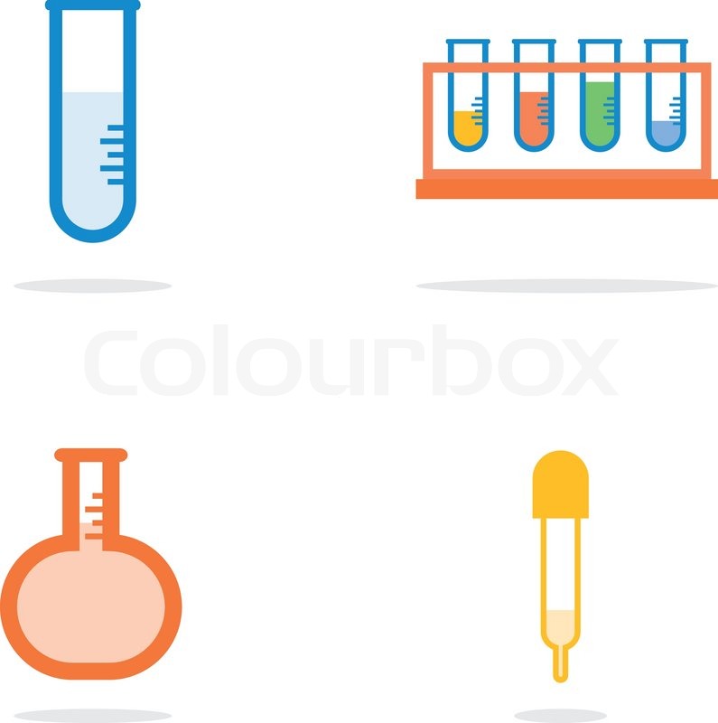 Science lab equipment and symbol ... | Stock vector | Colourbox
