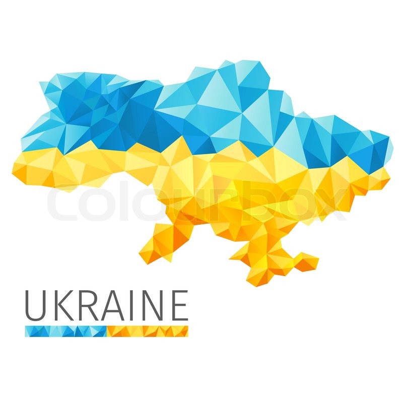 Creative concept of the map of Ukraine ... | Stock vector | Colourbox