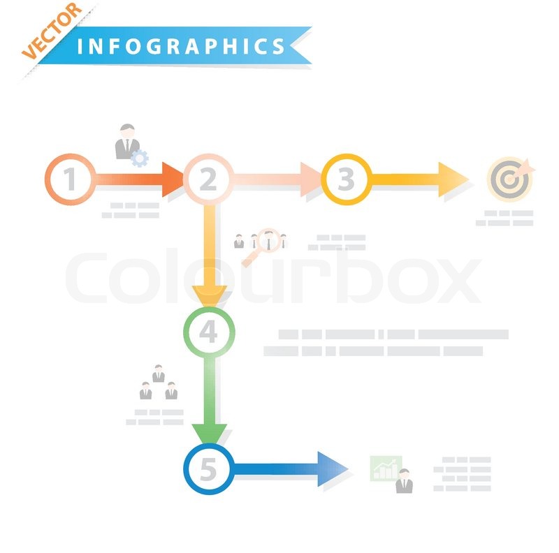 Colorful vector design for workflow ... | Stock vector | Colourbox