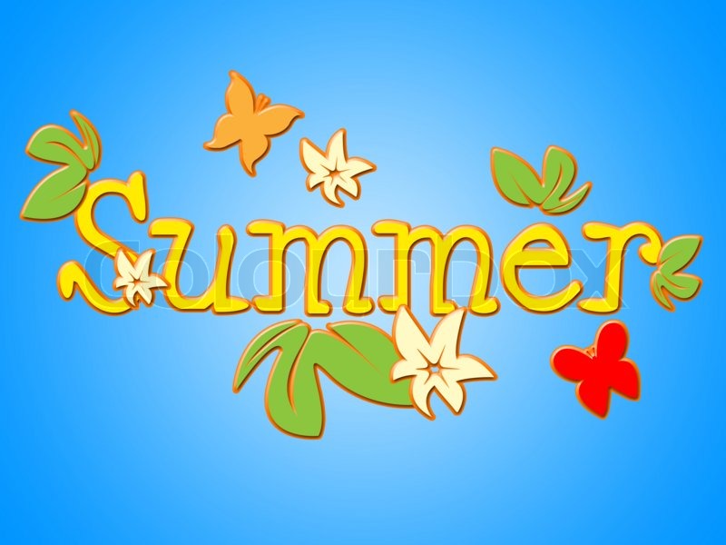 Summer Flowers Represents Florals ... | Stock image | Colourbox