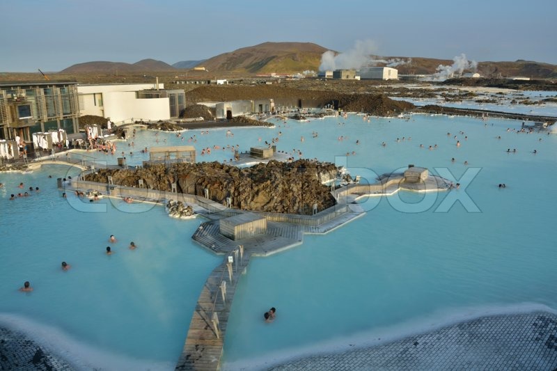 Den blå lagune nær Reykjavik på ... | Stock foto | Colourbox