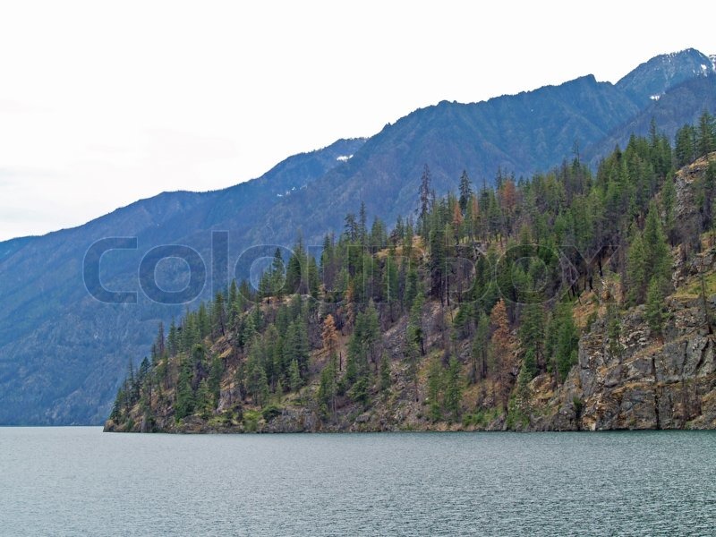 Mountains Overlooking Lake Chelan in ... | Stock image | Colourbox