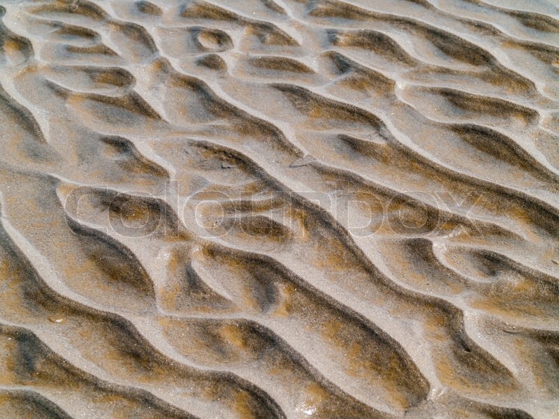 Sand Ripples at the Beach from Waves ... | Stock image | Colourbox