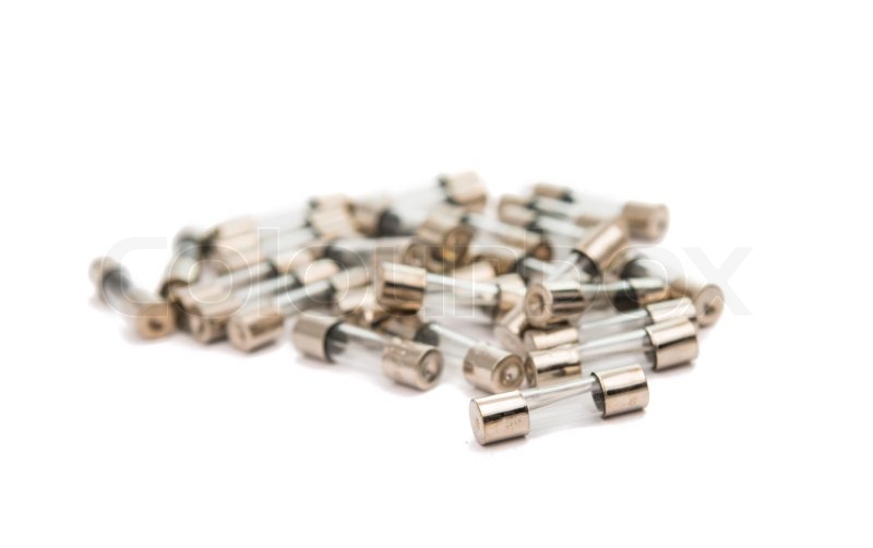 Fuse on white background. | Stock image | Colourbox