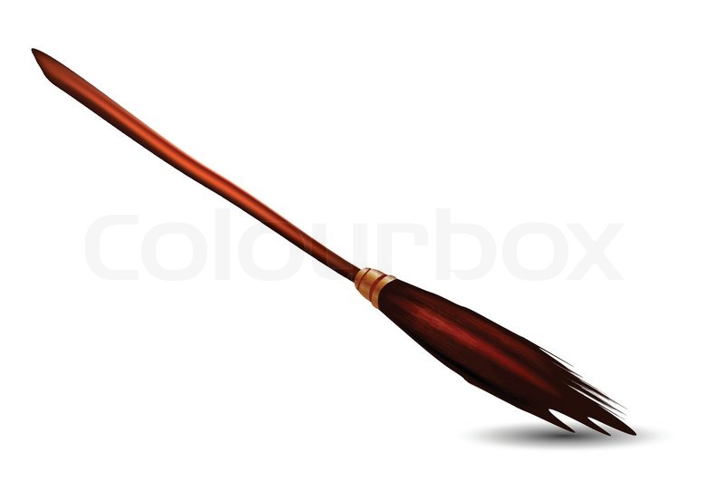 Vector illustration of broomstick for ... | Stock vector | Colourbox