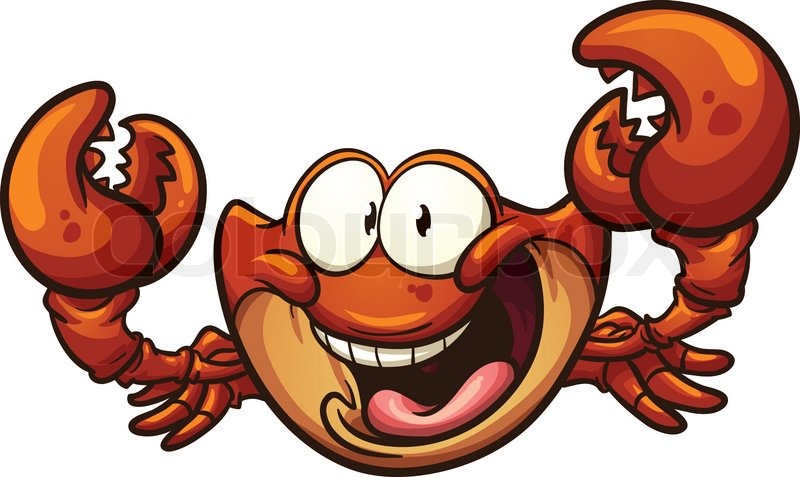 Happy cartoon crab. Vector clip art ... | Stock vector | Colourbox