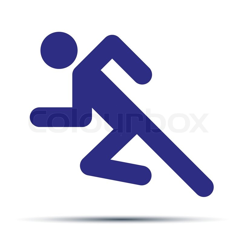 Running people. Simple symbol of run ... | Stock vector | Colourbox