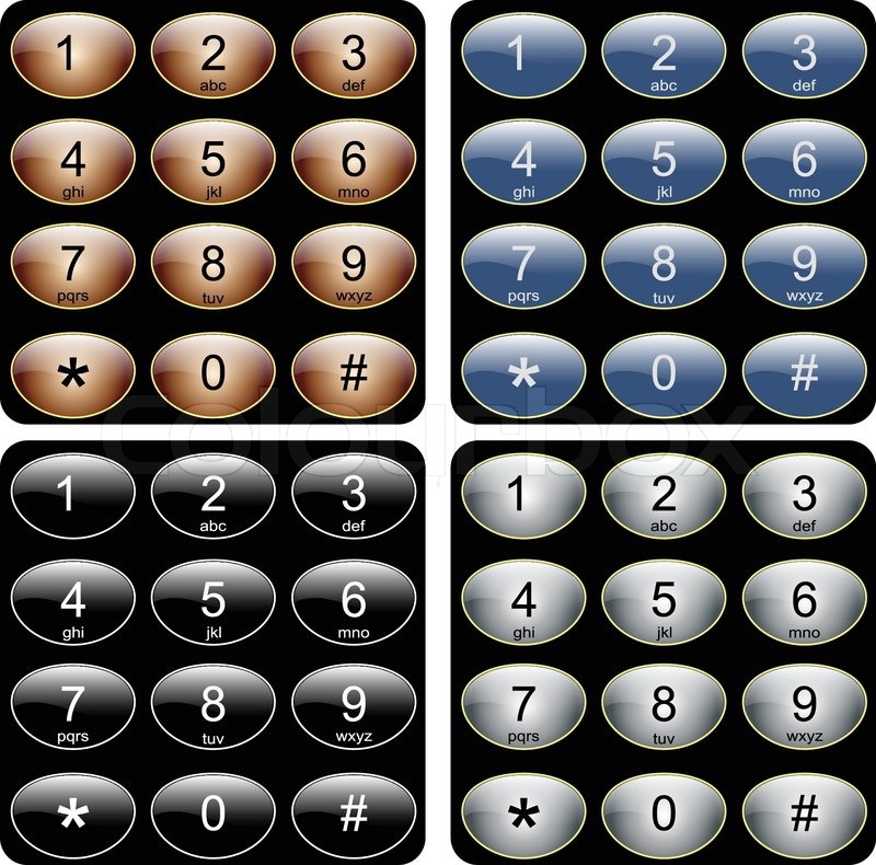 Dial pads - vector | Stock vector | Colourbox