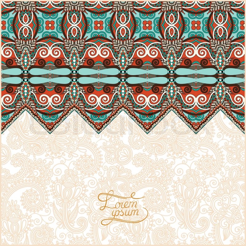 Moroccan template with place for your ... | Stock Vector | Colourbox