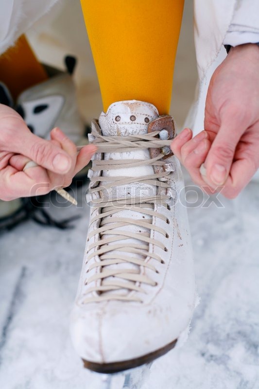 Closeup of ice skates | Stock image | Colourbox