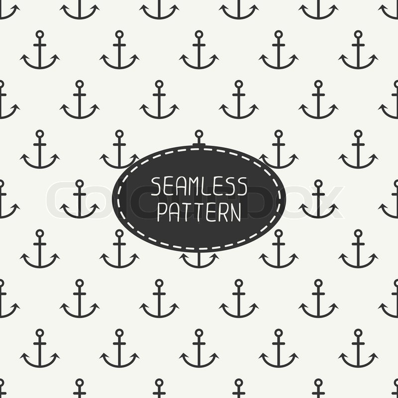 Anchor Pattern Wallpaper Black And White
