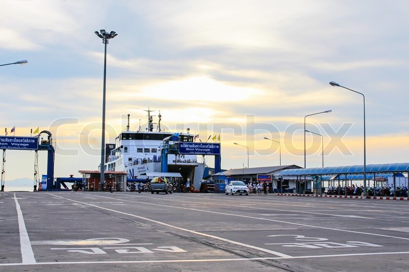 Sea port of seatran ferry terminal a ... | Stock image | Colourbox