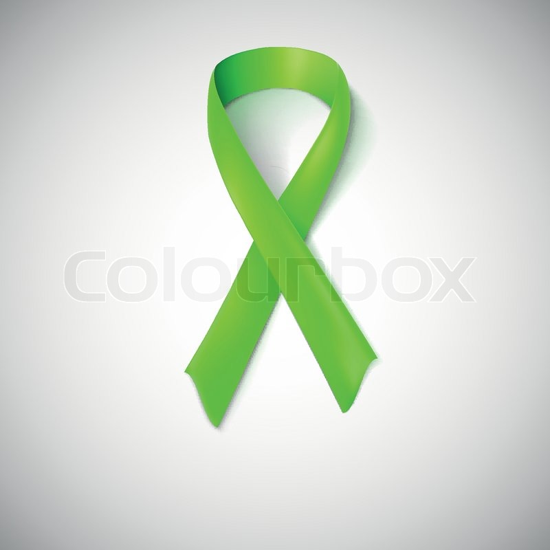 Green ribbon loop. Organ transplant ... | Stock Vector | Colourbox