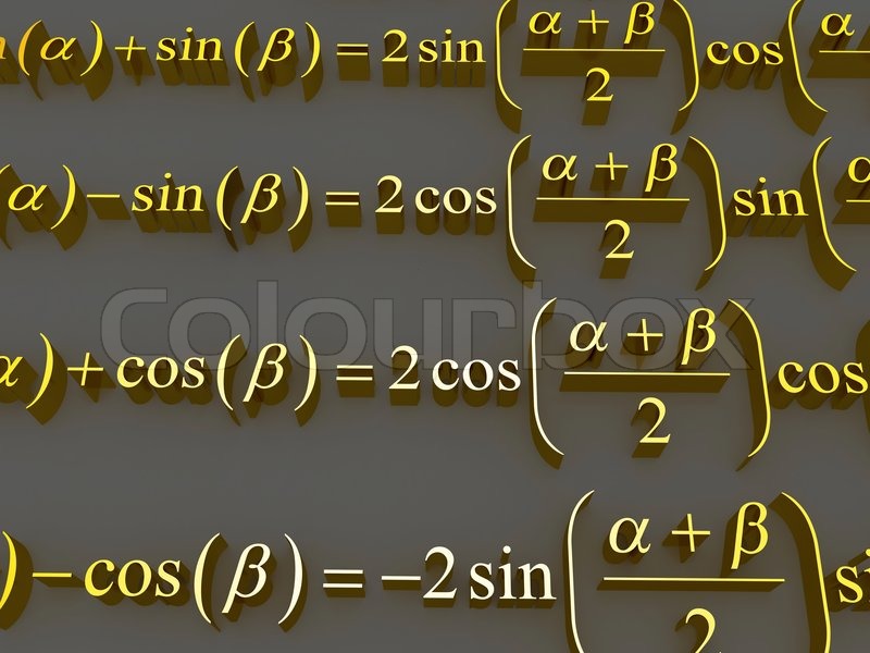 Mathematical formulas. 3d | Stock image | Colourbox