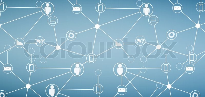 Abstract social network and technology ... | Stock image | Colourbox