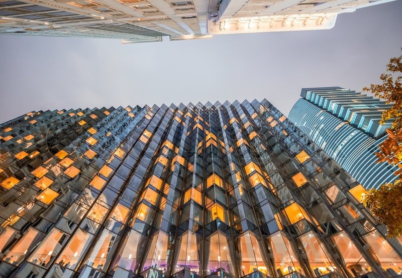 Stunning city buildings. Upward view. | Stock image | Colourbox