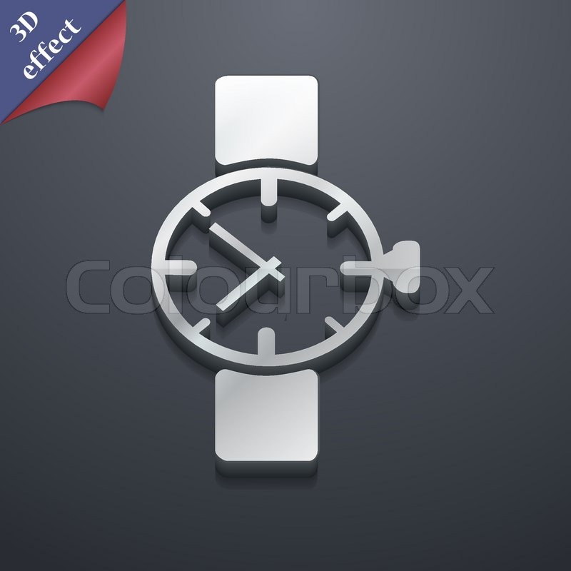 Wrist Watch icon symbol. 3D style. ... | Stock vector | Colourbox