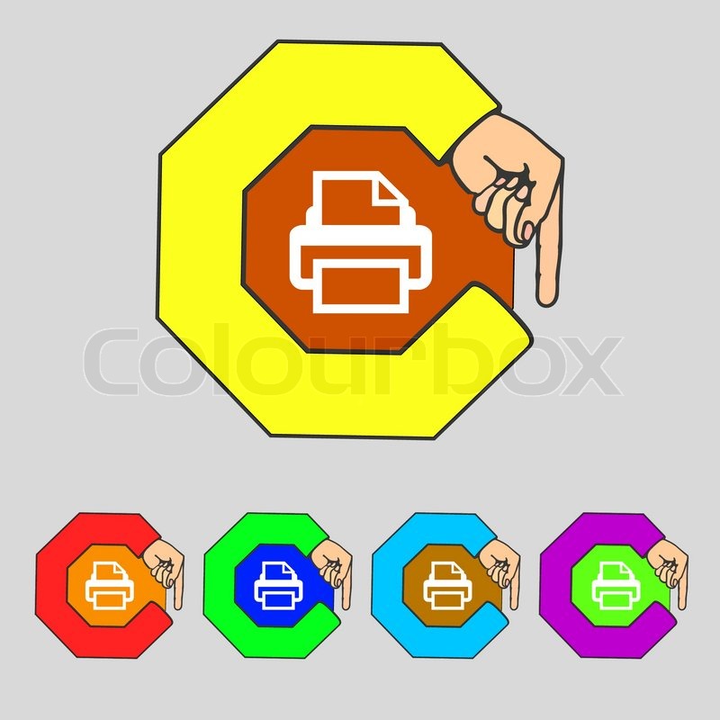 Print sign icon. Printing symbol. ... | Stock vector | Colourbox