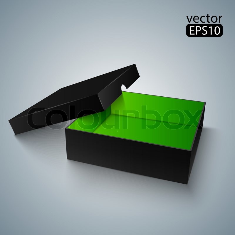 Package black box design | Stock Vector | Colourbox